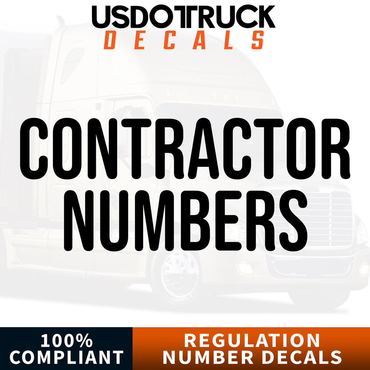 Contractor Numbers – USDOT TRUCK DECALS
