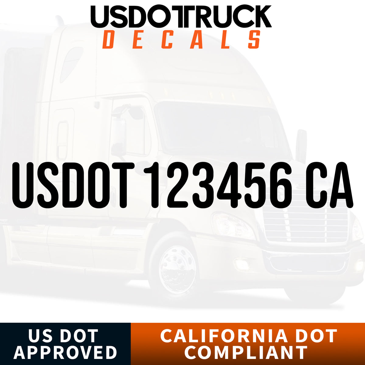 USDOT Number Decal Sticker (California) Set of 2 – USDOT TRUCK DECALS